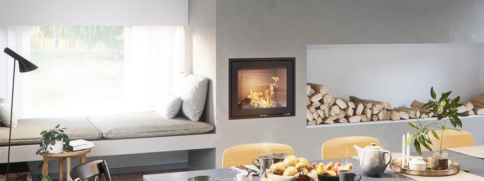Cheminée ATTIKA "R-600" version frontale - La Maison du Chauffage au Bois