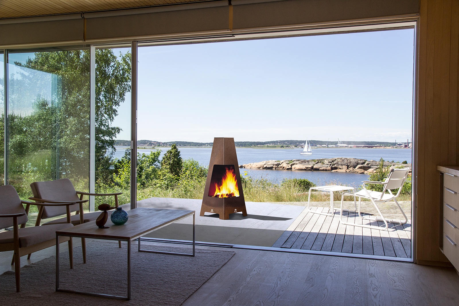 Cheminée extérieure JOTUL "TERRAZZA" - La Maison du Chauffage au Bois