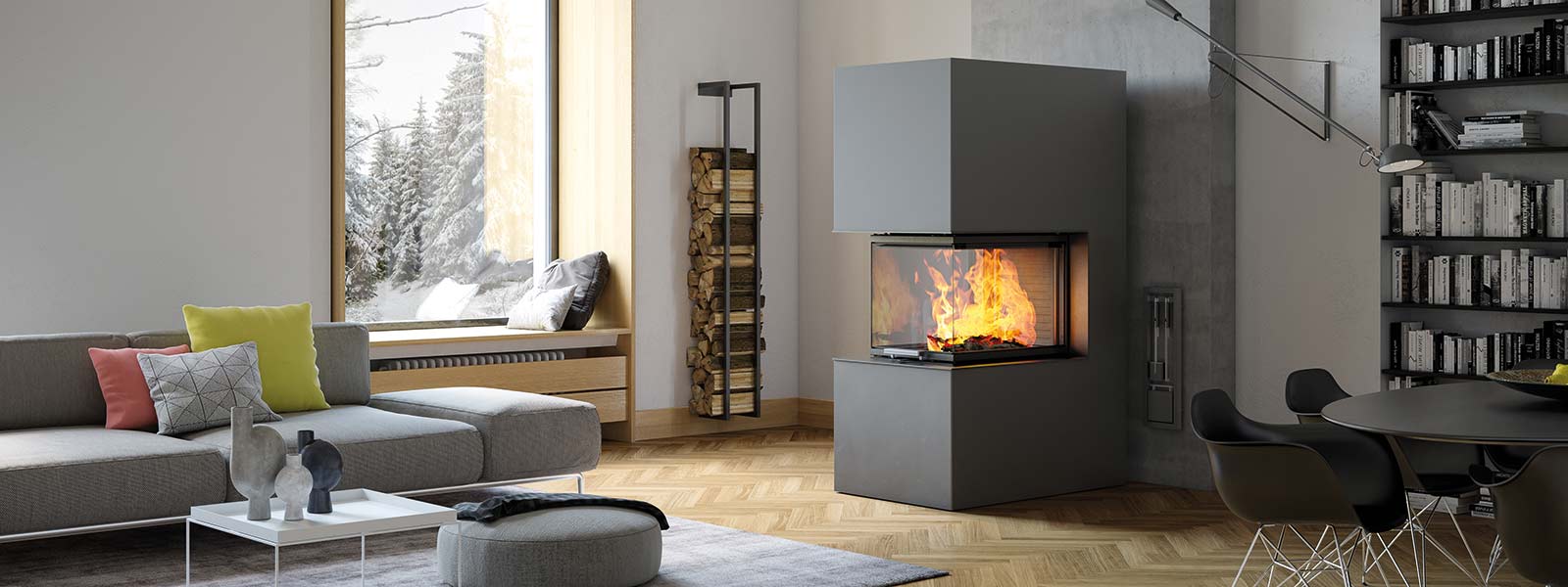 Cheminée ATTIKA "VISIO 3:1 ST" - La Maison du Chauffage au Bois